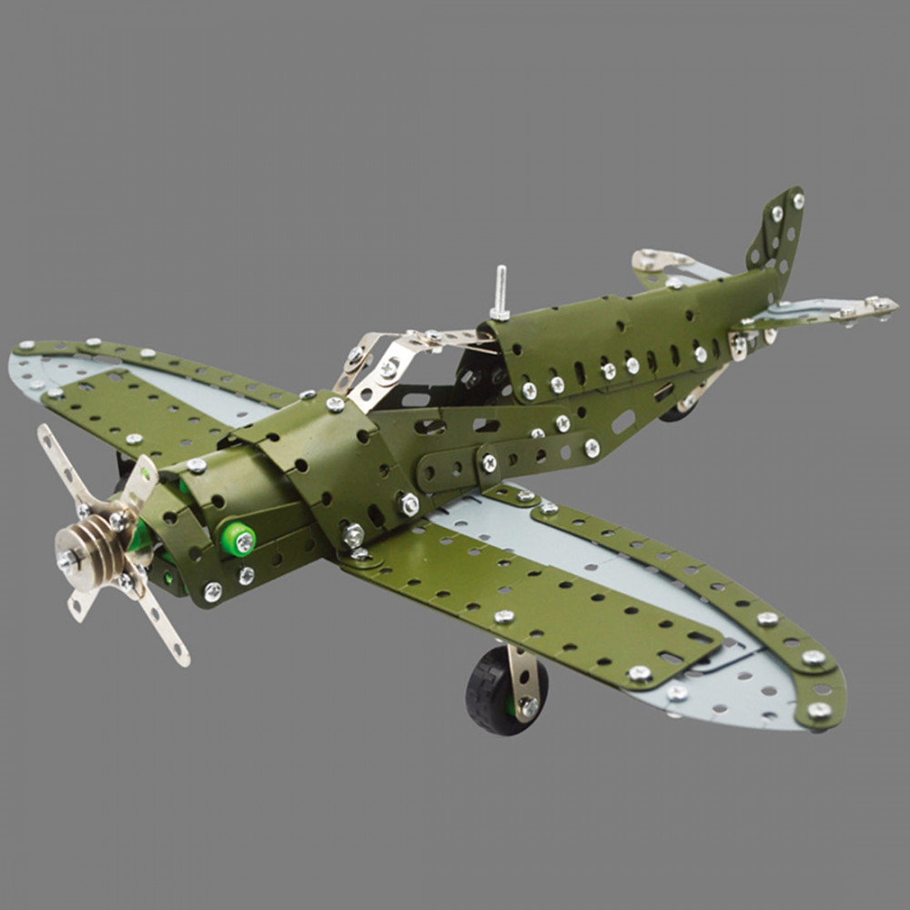 diy metal 3d metal green classic military bomber plane model assembly ...