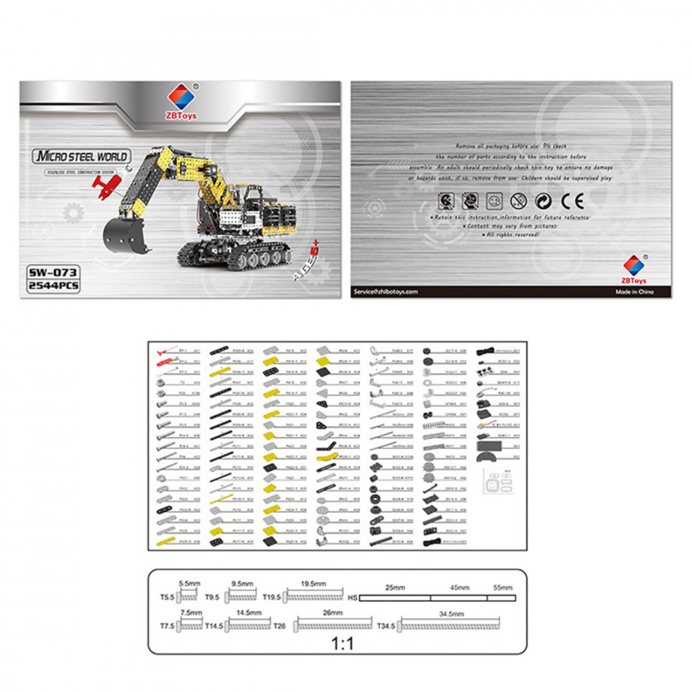 diy metal assembly model 2.4g 12ch simulation engineering construction ...