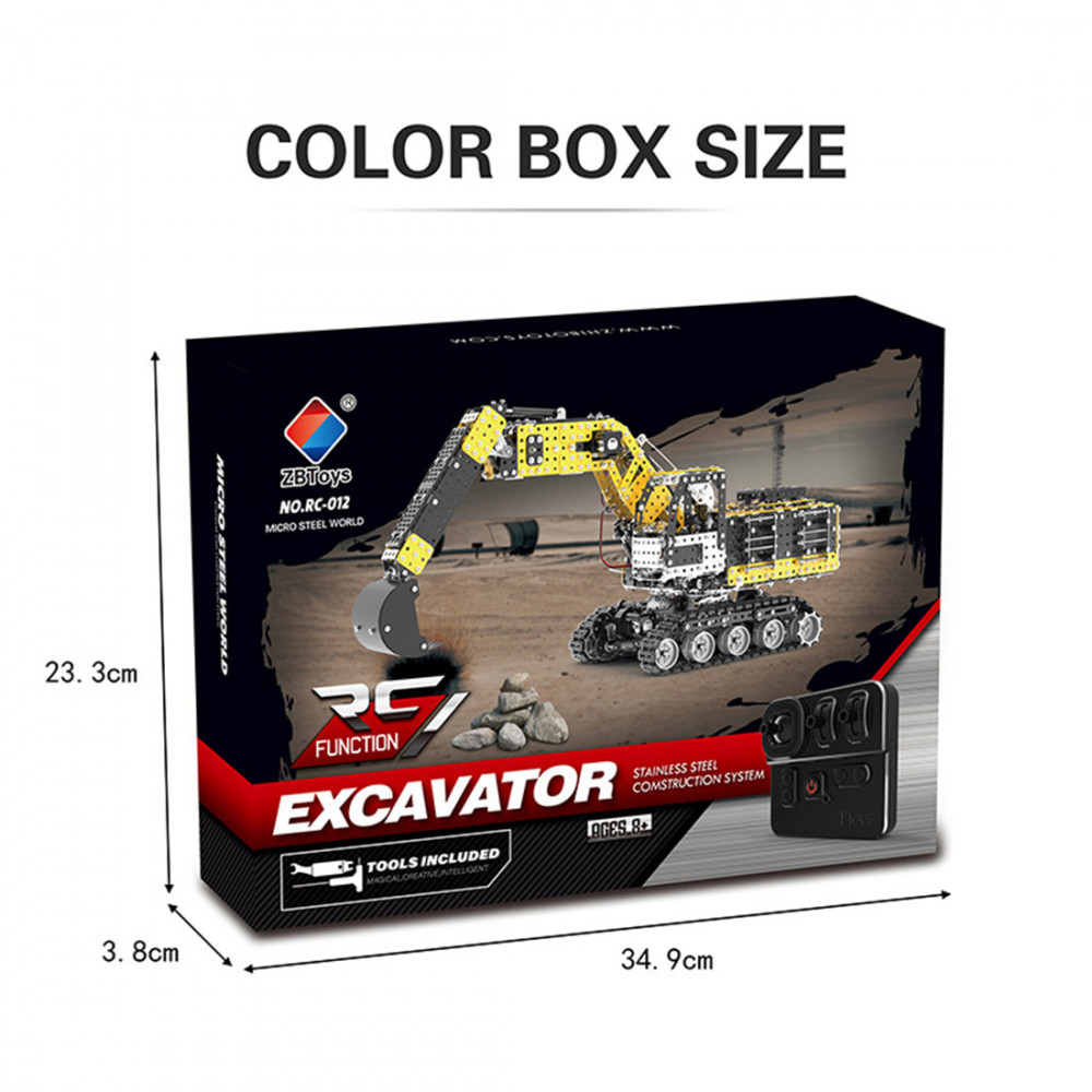 diy metal assembly model 2.4g 12ch simulation engineering construction ...