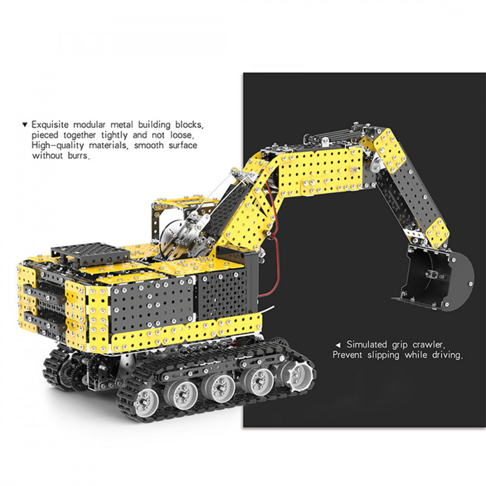 diy metal assembly model 2.4g 12ch simulation engineering construction ...