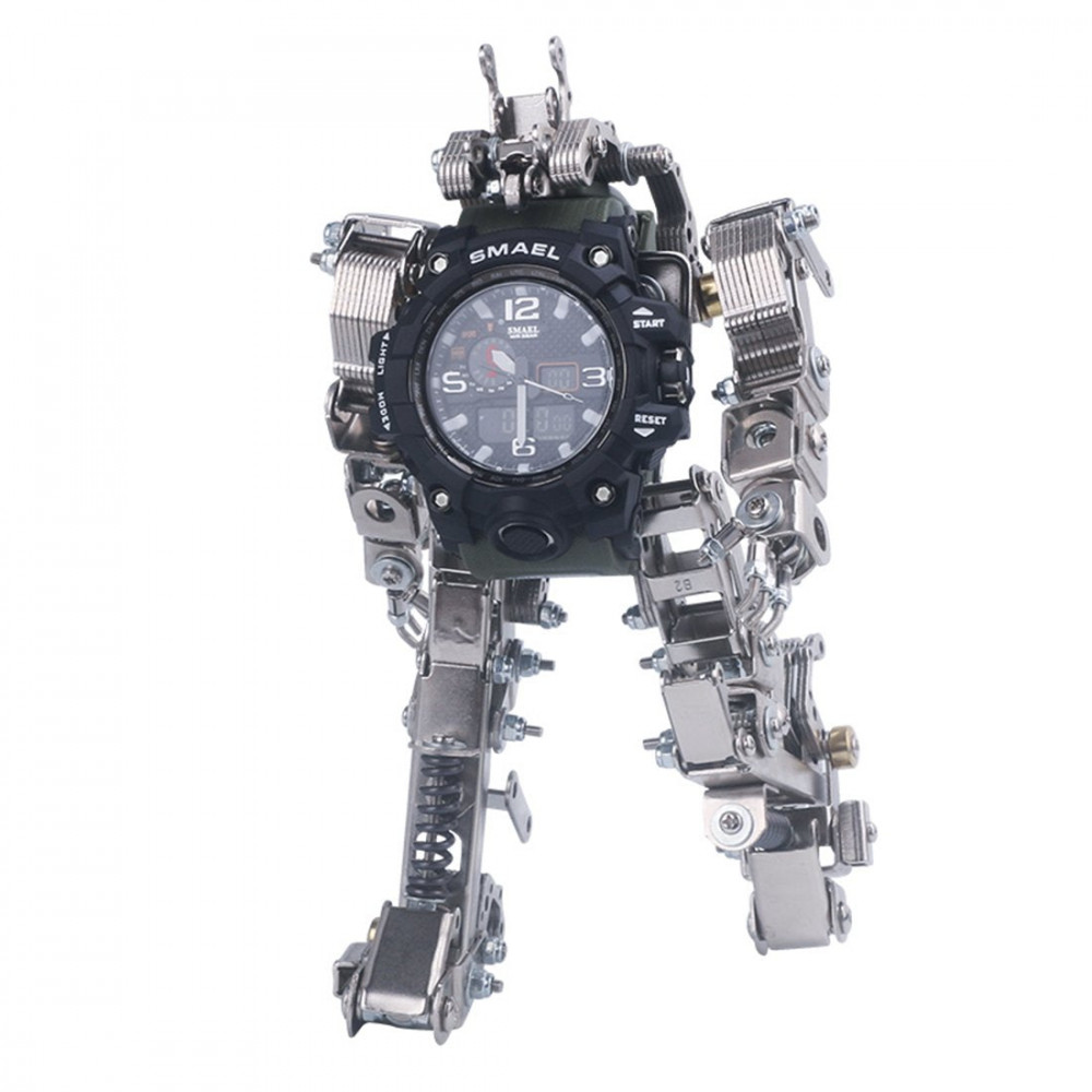diy metal assembly robot mecha model 3d puzzle kits with watch - diy ...