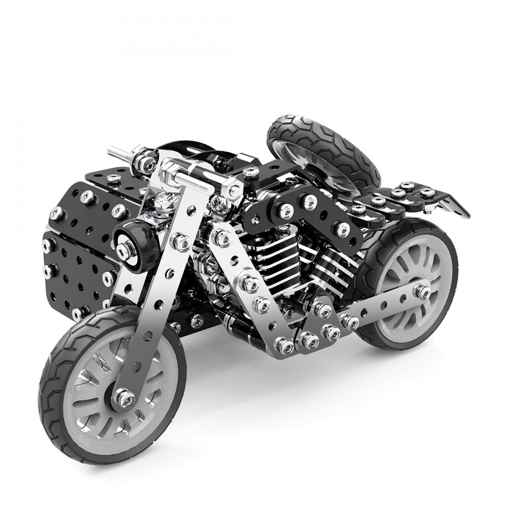 diy side tricycle assembly model 3d motorcycle puzzle kit stainless ...