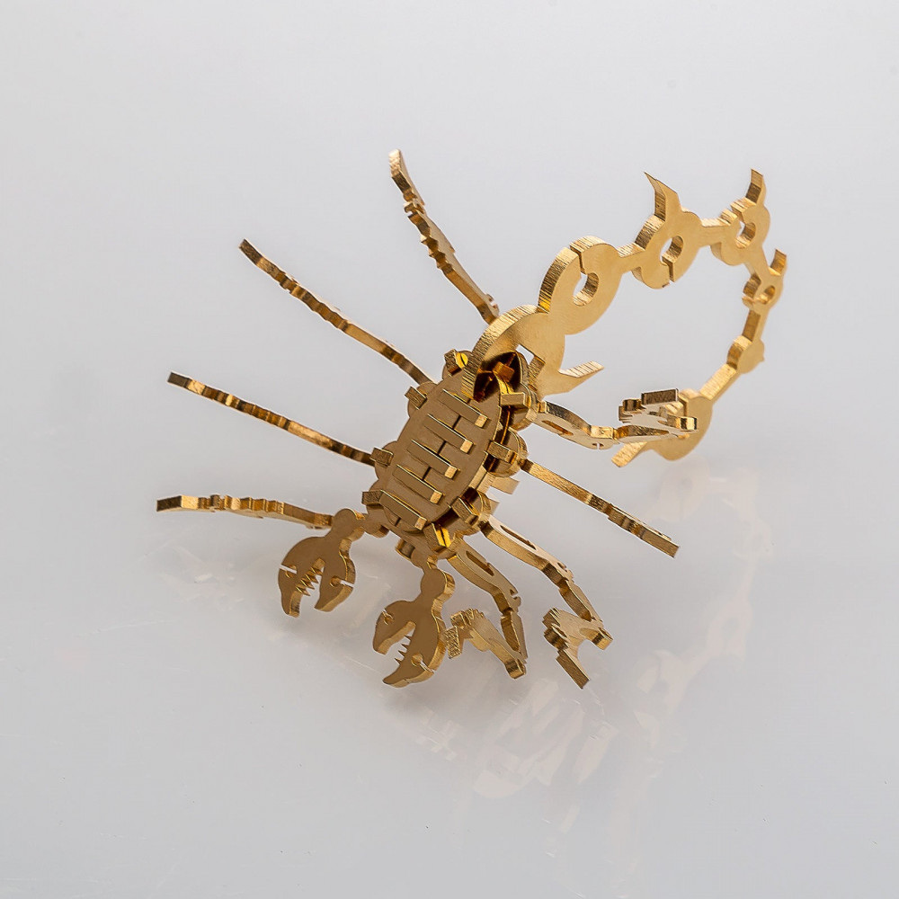 diy stainless steel metal little scorpion puzzle assembly model - diy ...