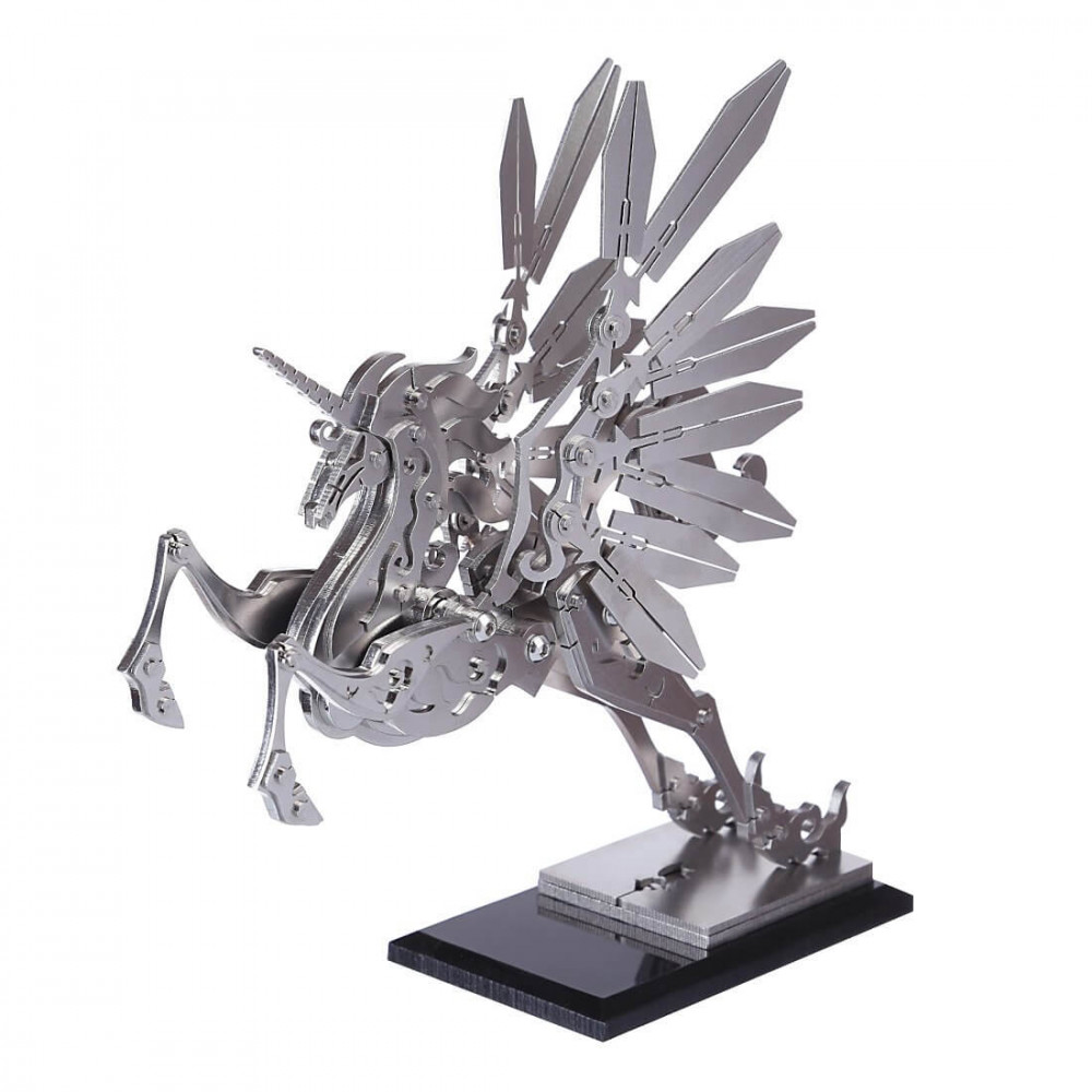 3d assembly stainless steel medium unicorn puzzle model - diy-stainless ...
