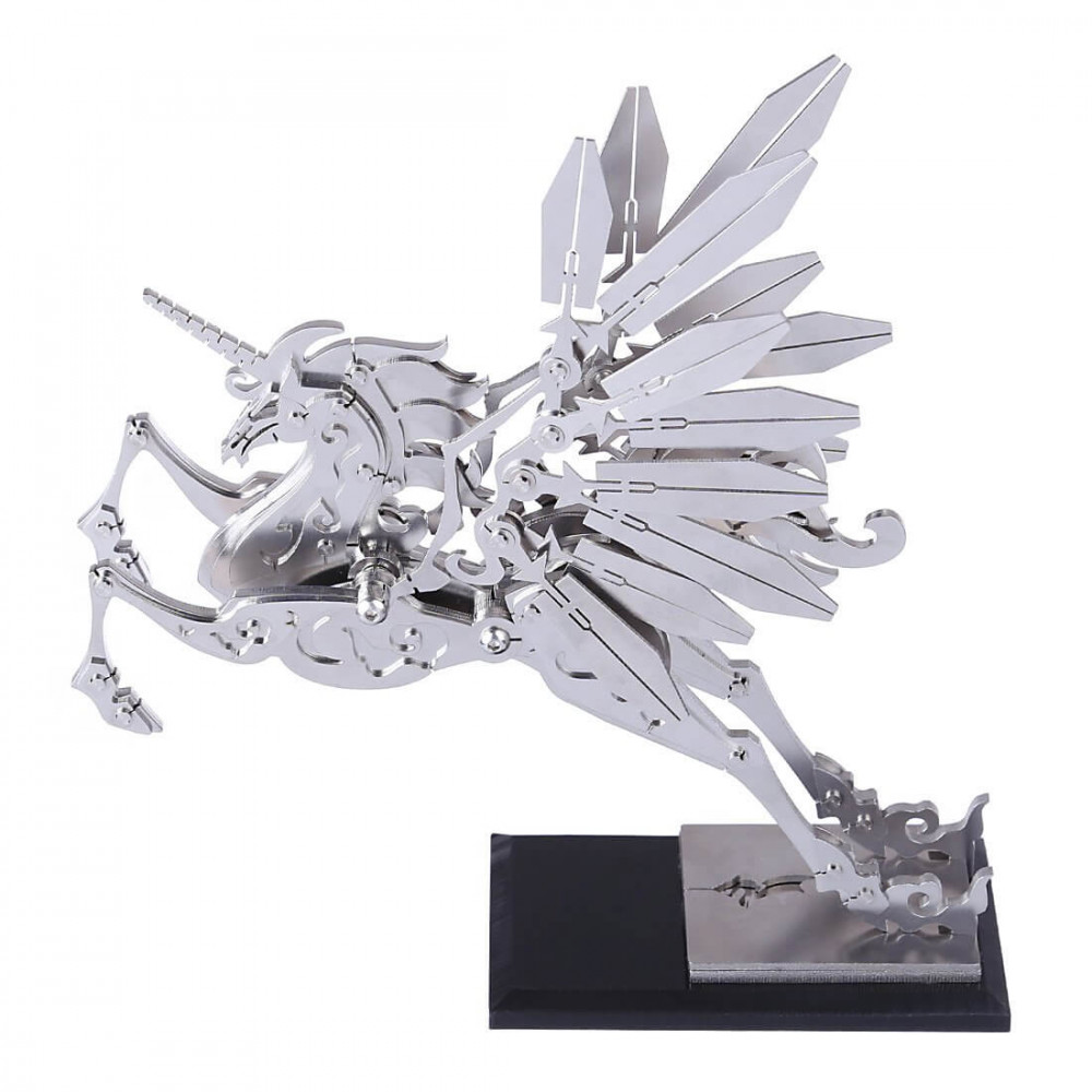 3d assembly stainless steel medium unicorn puzzle model - diy-stainless ...