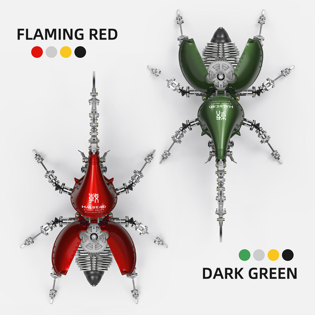 large dynastes hercules beetle with long horn 3d metal model kits ...