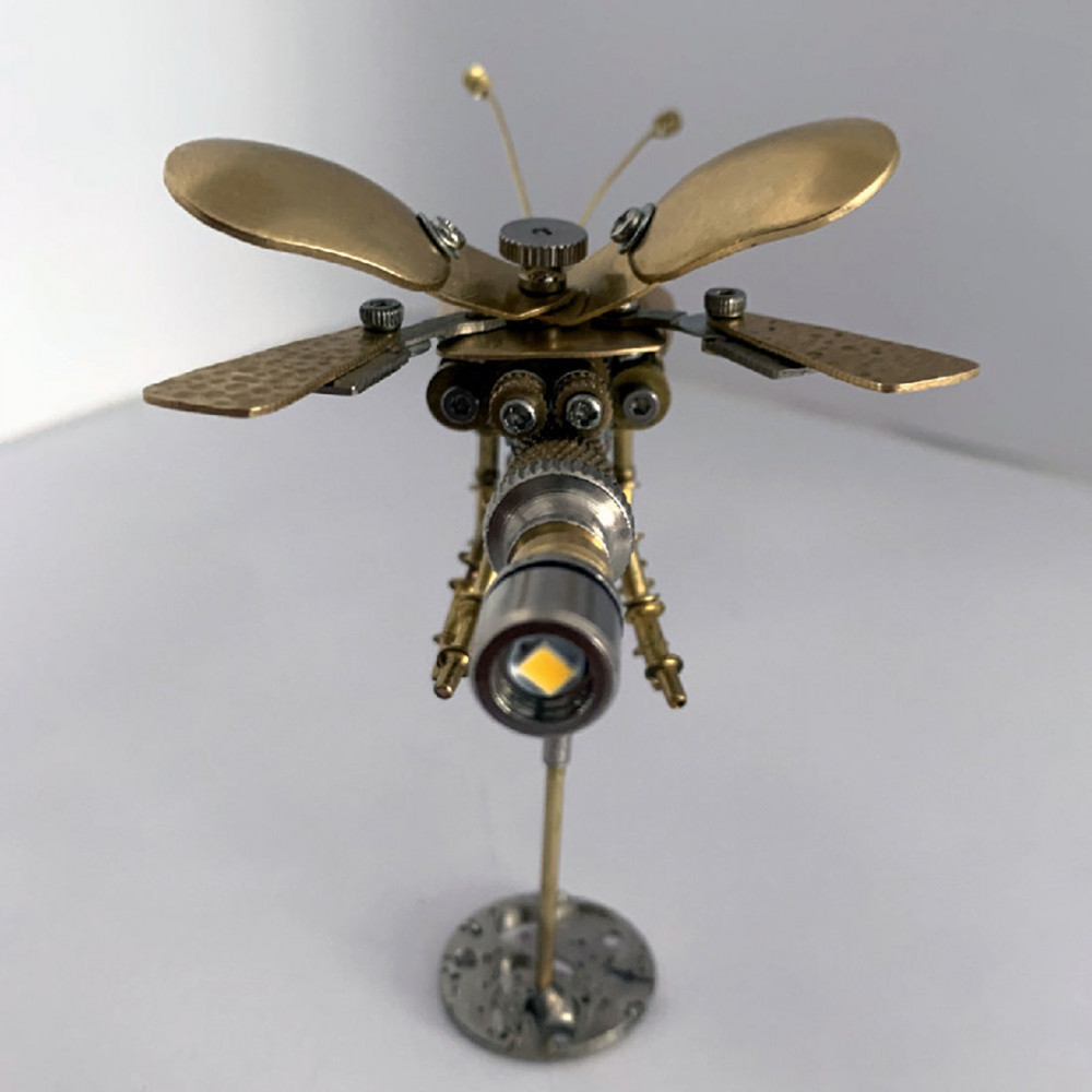 fire fly steampunk bug insect metal sculpture model assembled crafts ...