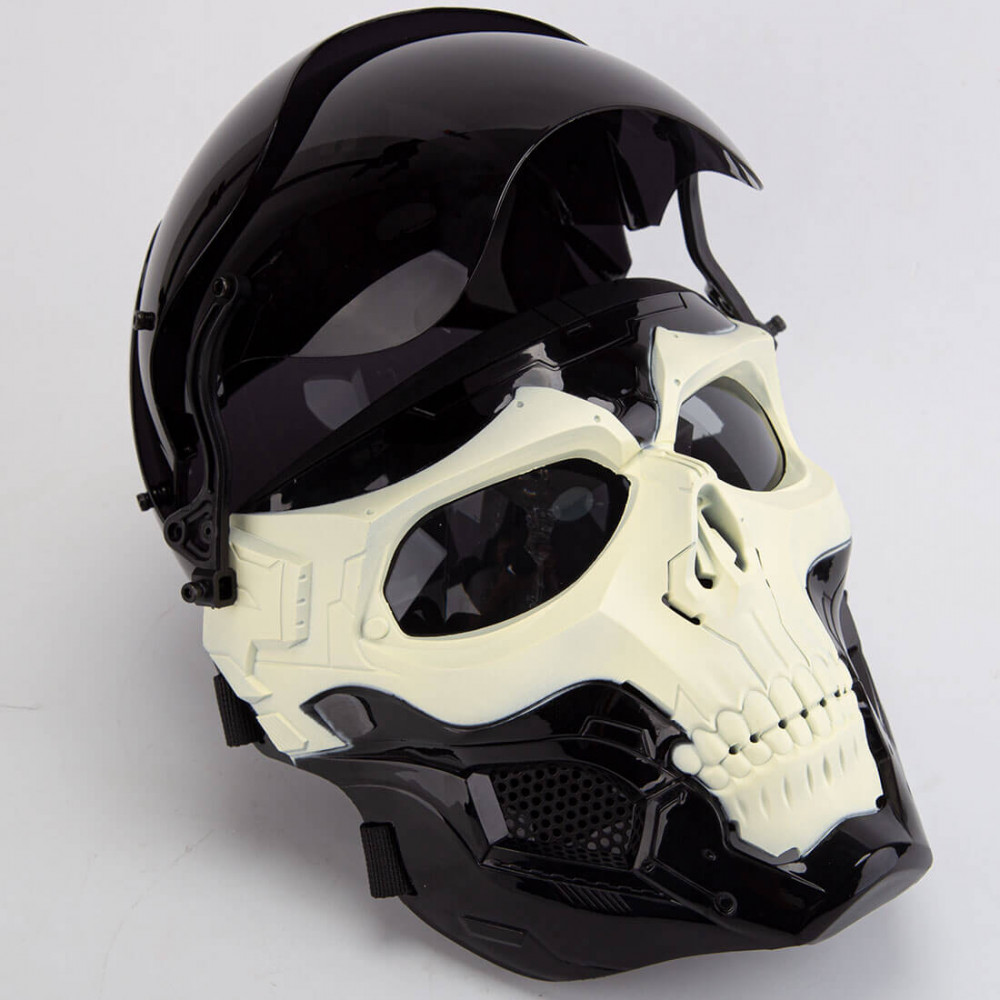 future punk mecha skull head mask for men costume cosplay prop for ...