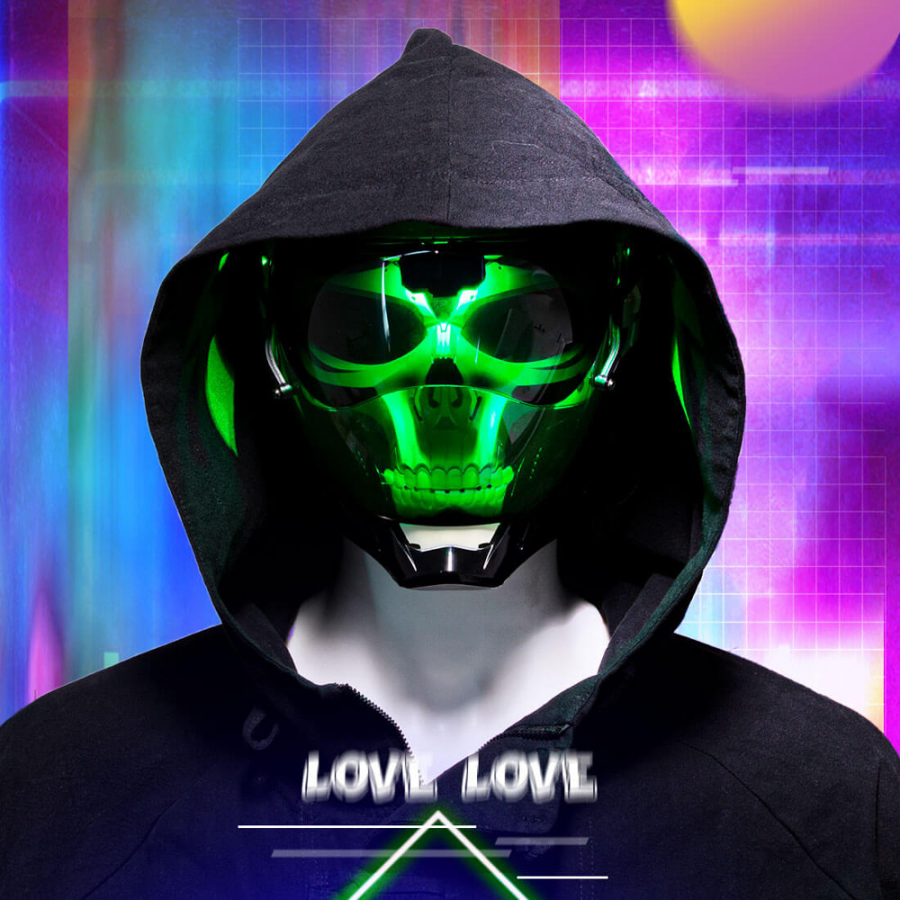 future punk mecha skull head mask for men costume cosplay prop for ...