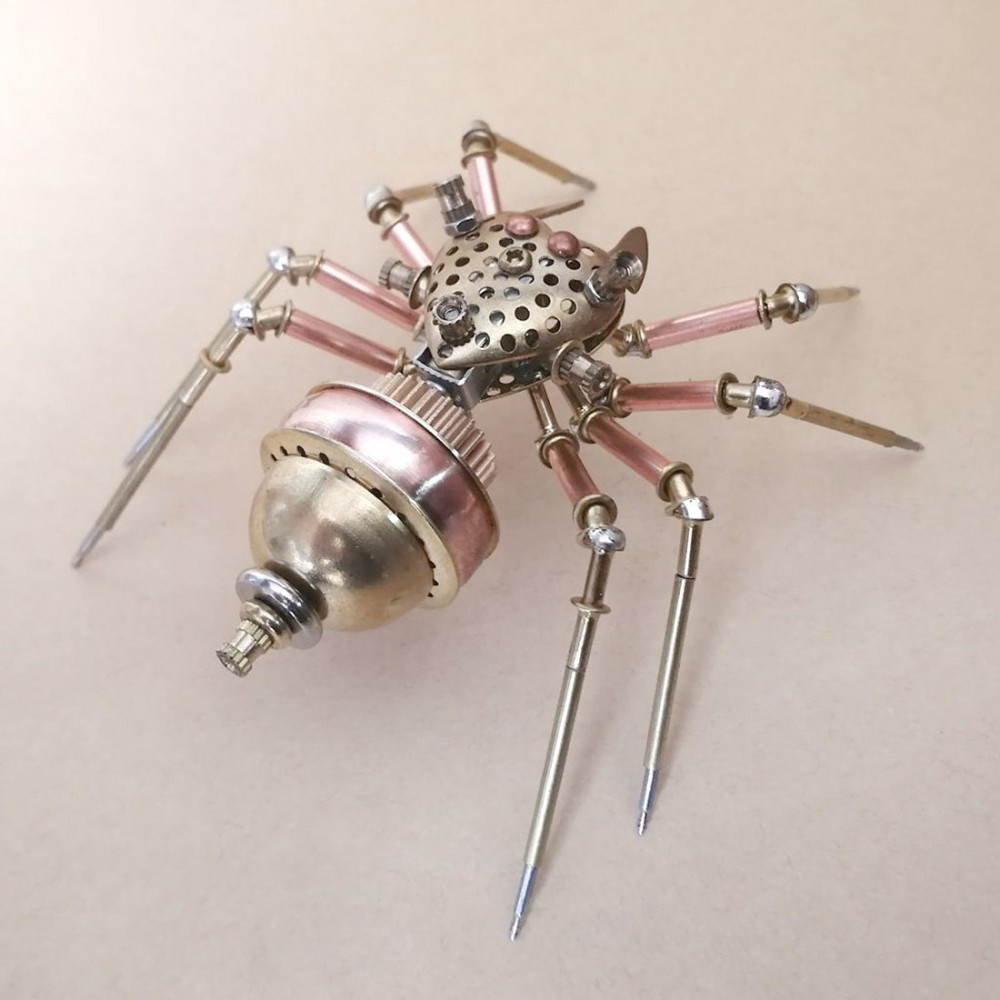 mechanical auspicious spider 3d metal insects model crafts - mechanical ...