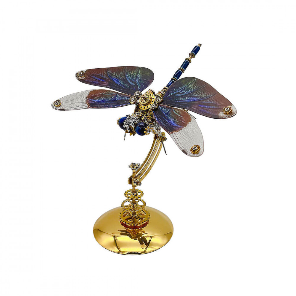 mechanical punk metallic dragonfly 3d diy insects model metal assembly ...