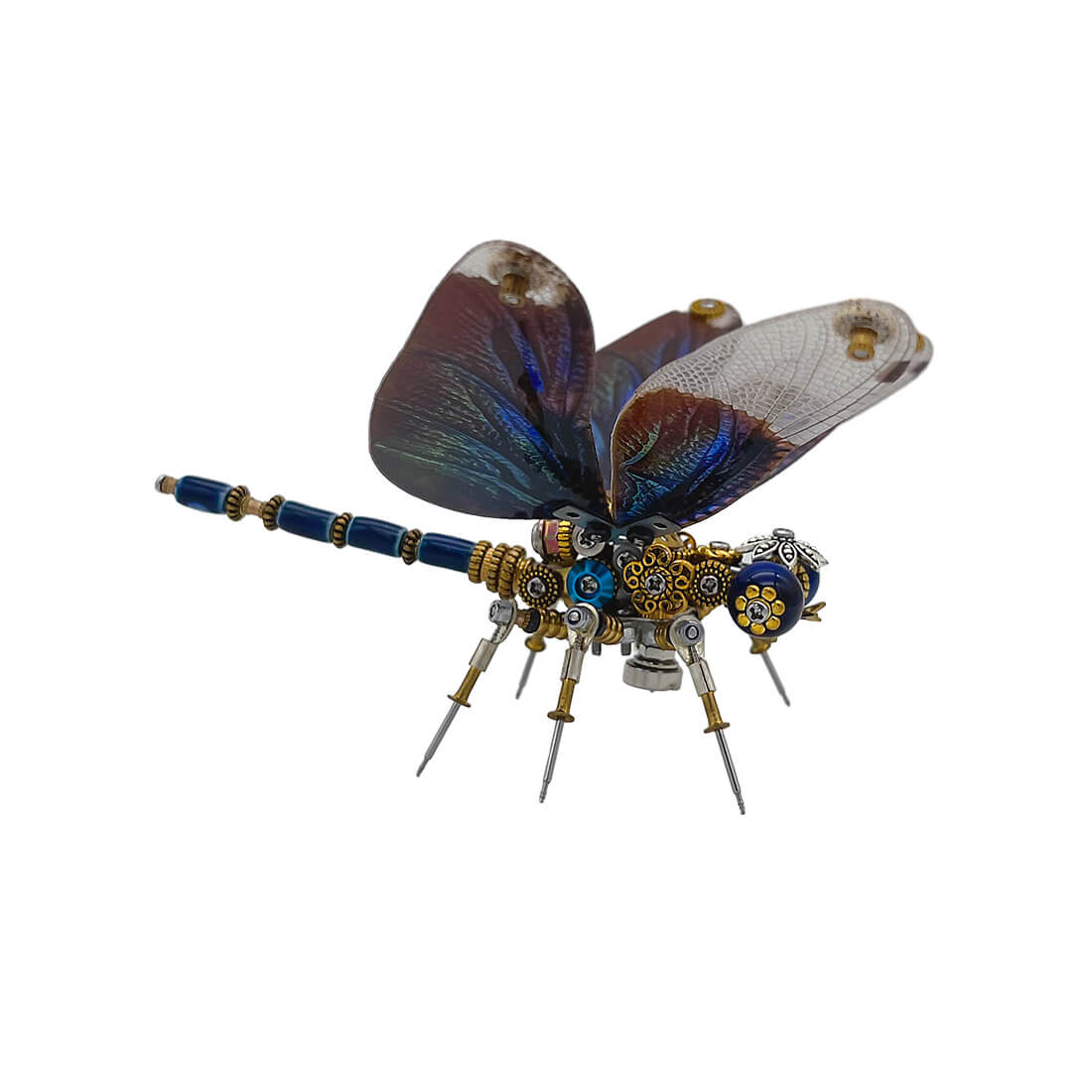 mechanical punk metallic dragonfly 3d diy insects model metal assembly ...