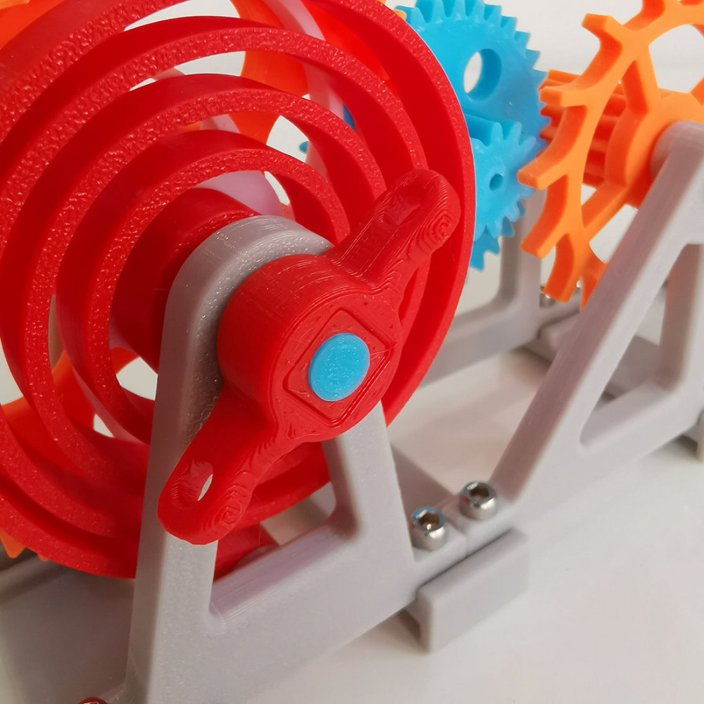 mechanical tourbillon clock movement assembly model 3d printed toy ...