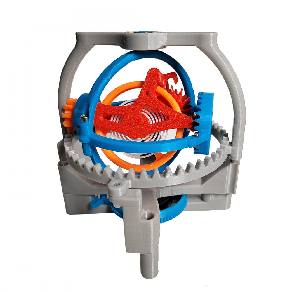 mechanical triple-axis tourbillon 3d printed toy - mechanical-triple ...