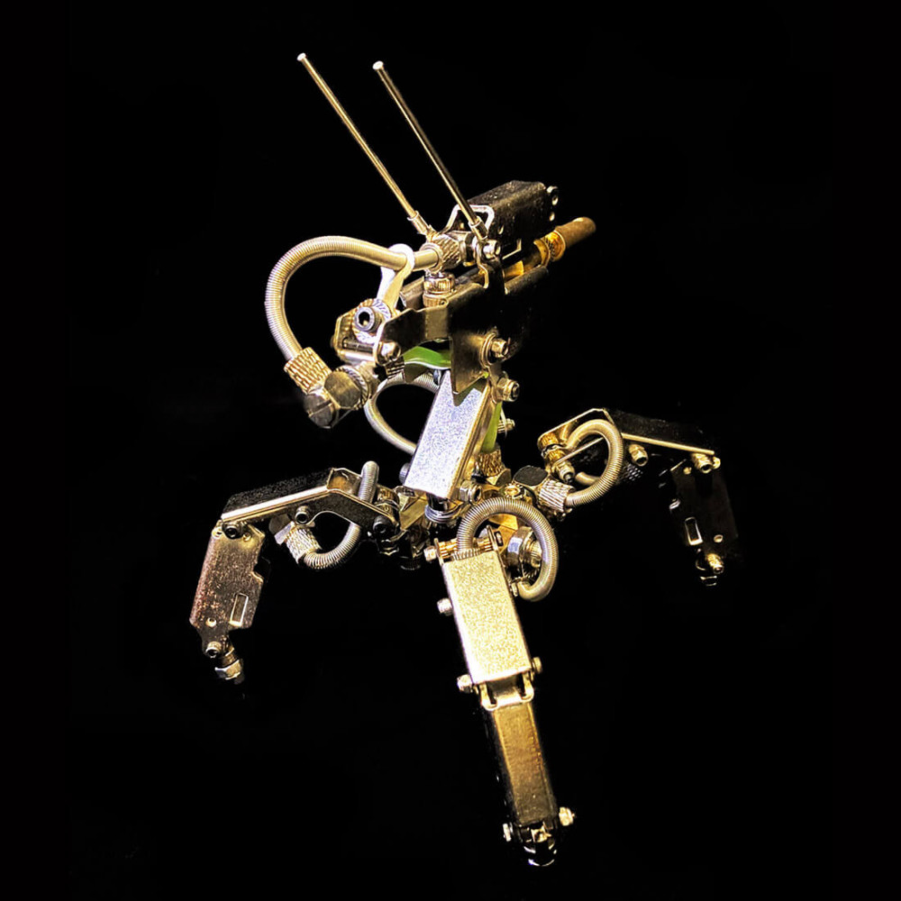 mini-1 3 legged future mech robot with movable joints metal model kits ...