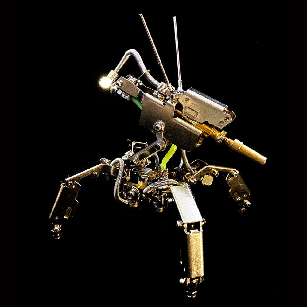 mini-1 3 legged future mech robot with movable joints metal model kits ...