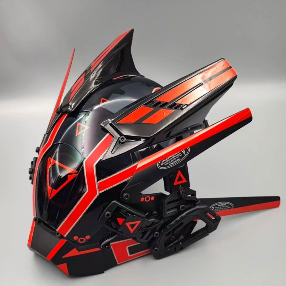 punk cool futuristic mask with lights cosplay halloween parties - punk ...