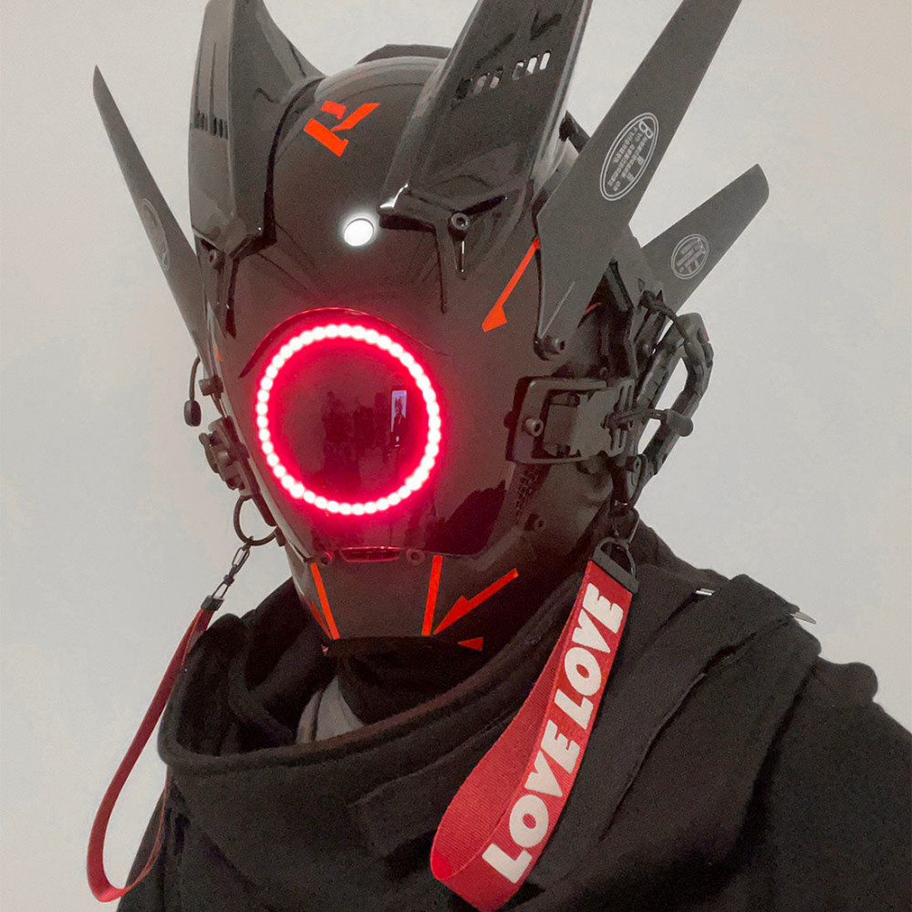 punk mask futuristic halloween costume men tactical helmet cosplay ...