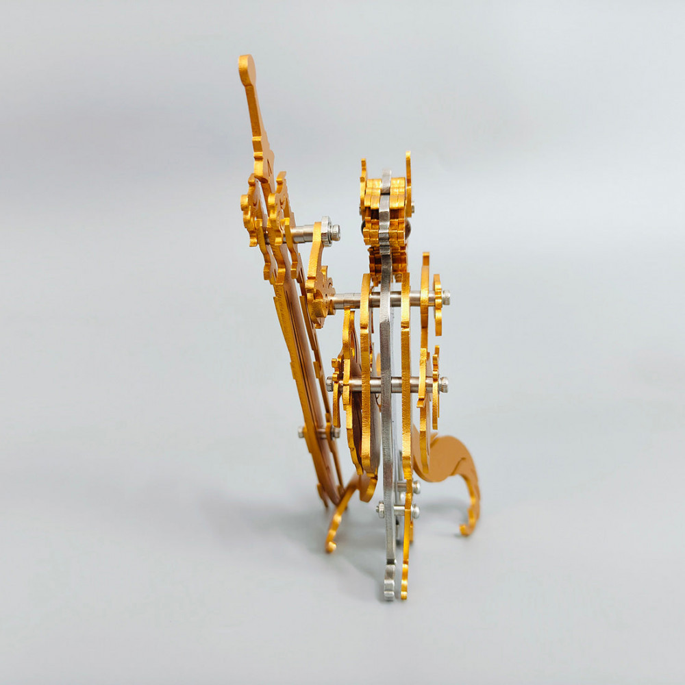 sitting ginger cat with a samurai sword 3d metal model kits - sitting ...