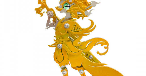 sitting ginger cat with a samurai sword 3d metal model kits - sitting ...