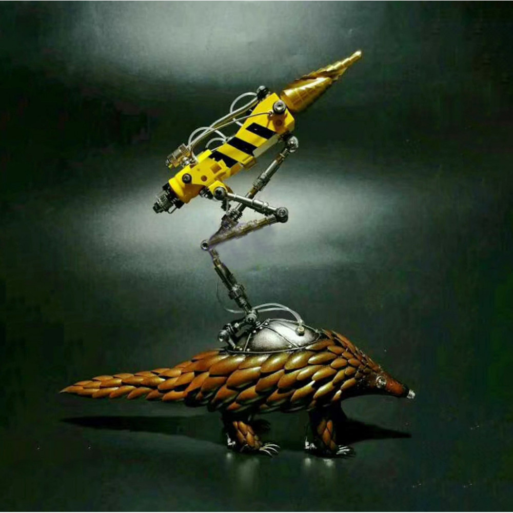 steampunk 3d metal pangolin animals model assembled crafts collection ...