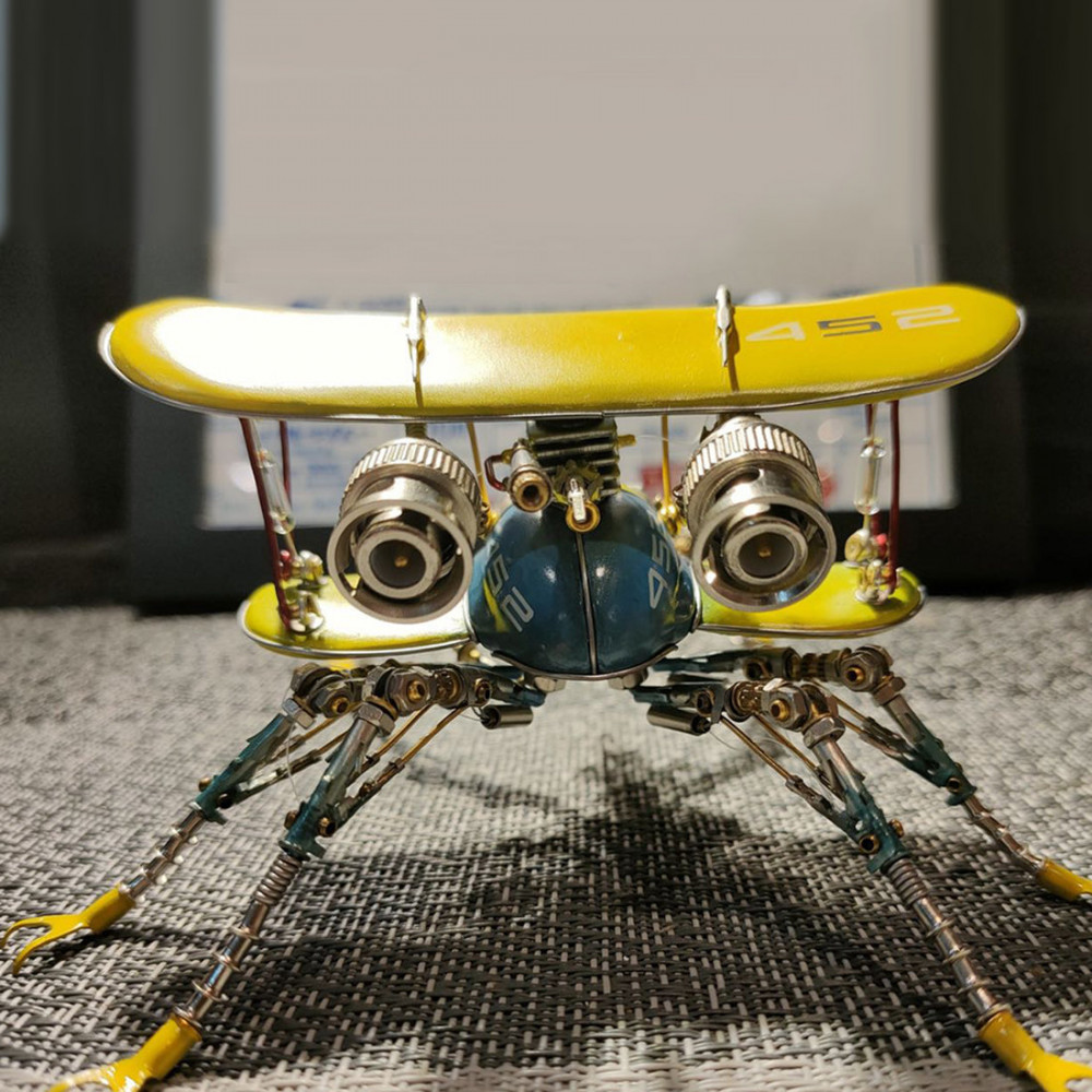 steampunk biplane fighter beetle insect metal bug model - steampunk ...