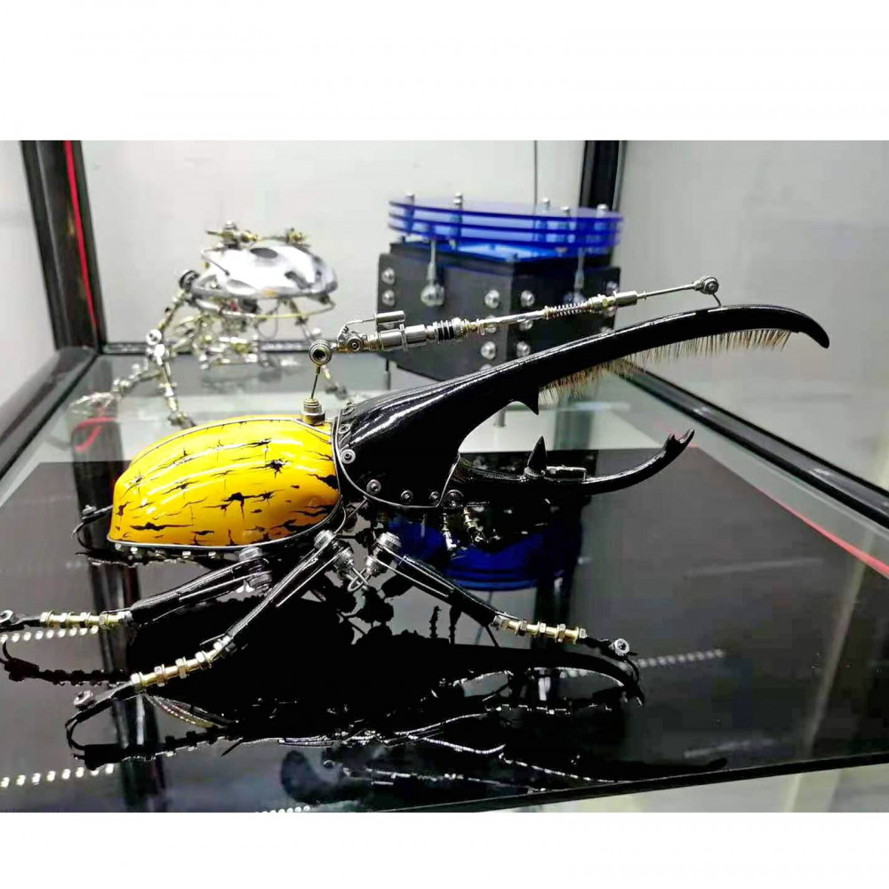 steampunk dynastes bug mechanical model kits metal sculpture crafts ...
