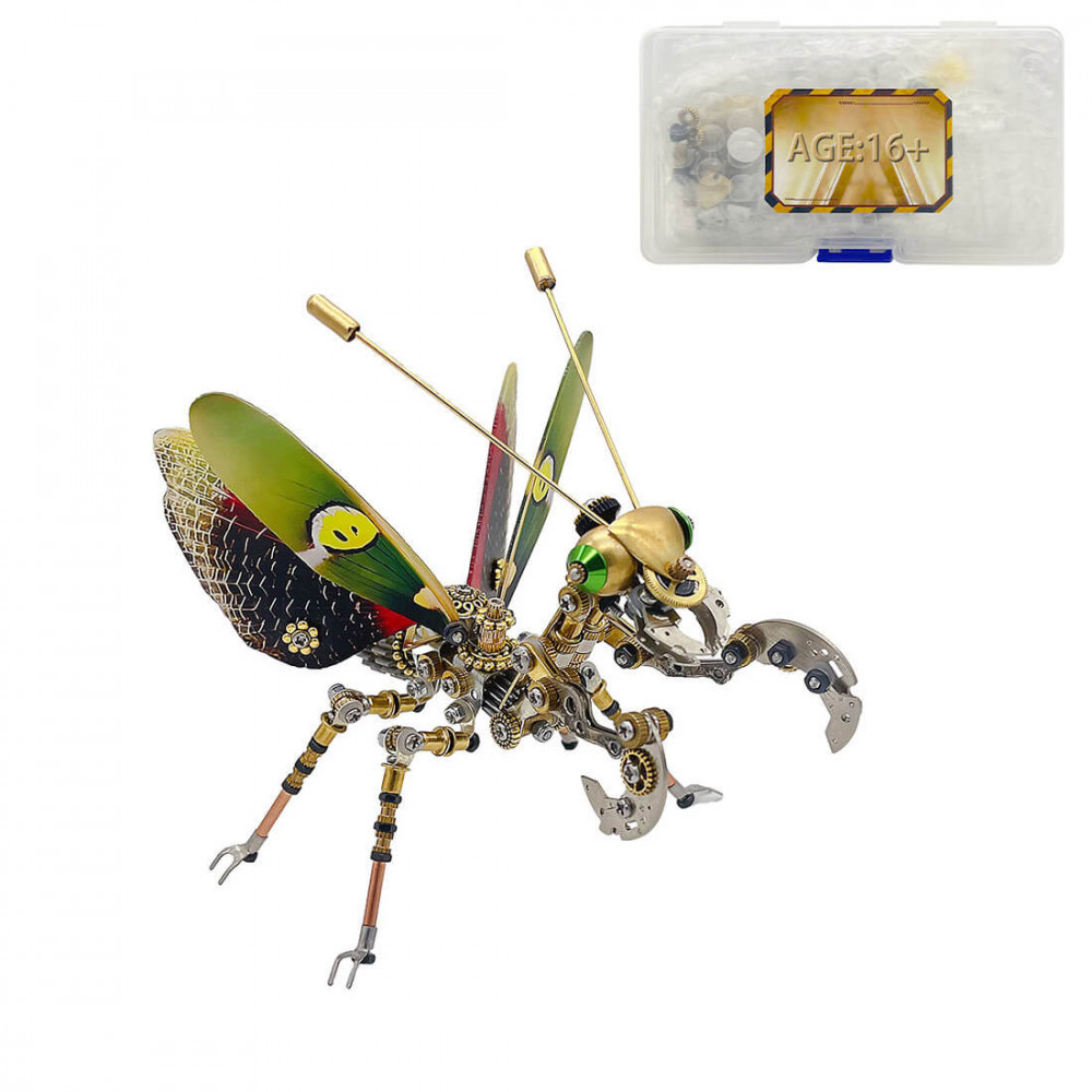 steampunk mechanical mantis 3d diy metal puzzle model kit assembly (300pcs+) - steampunk ...