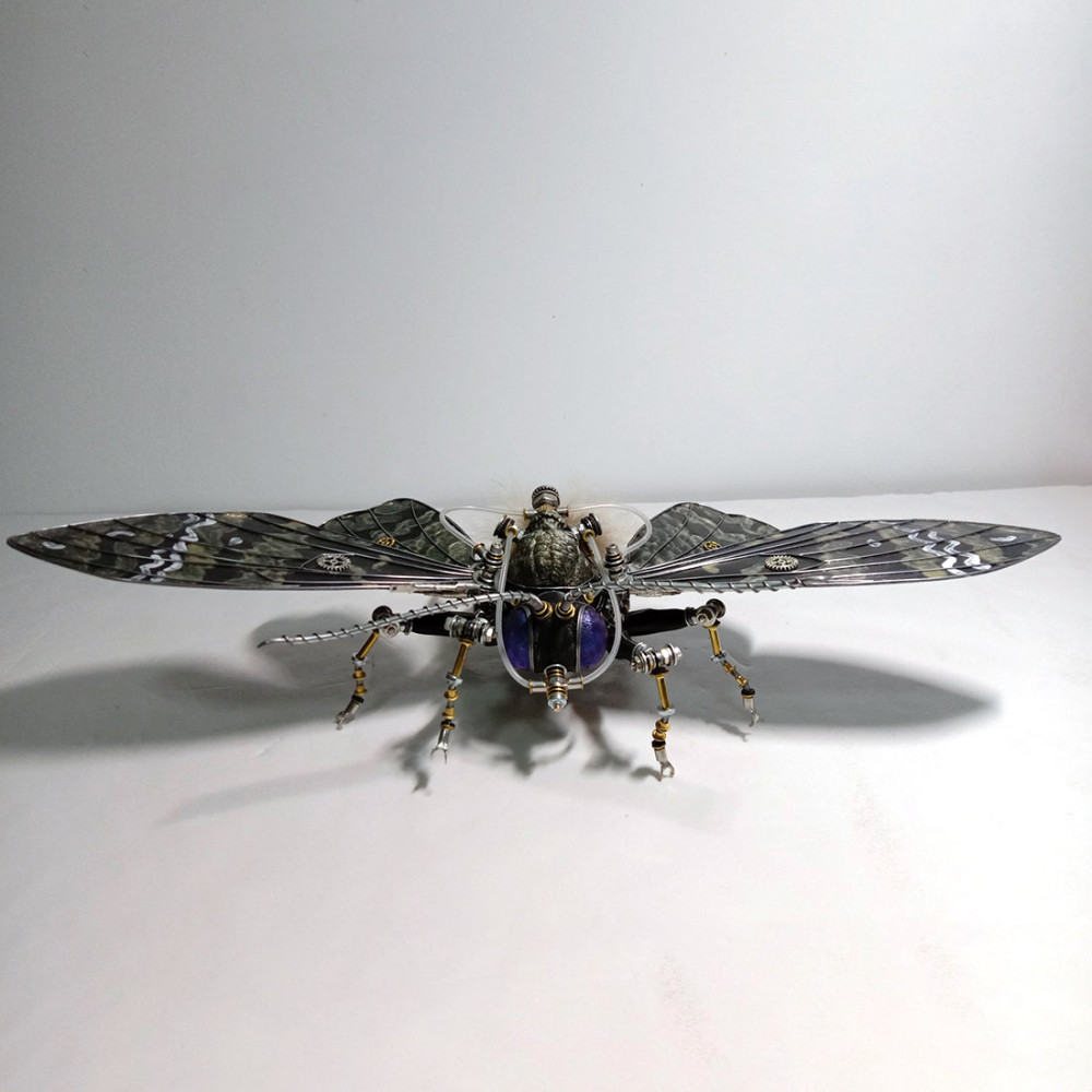 steampunk mechanical metal moth acherontia lachesis 3d bug assembled model kits - steampunk ...