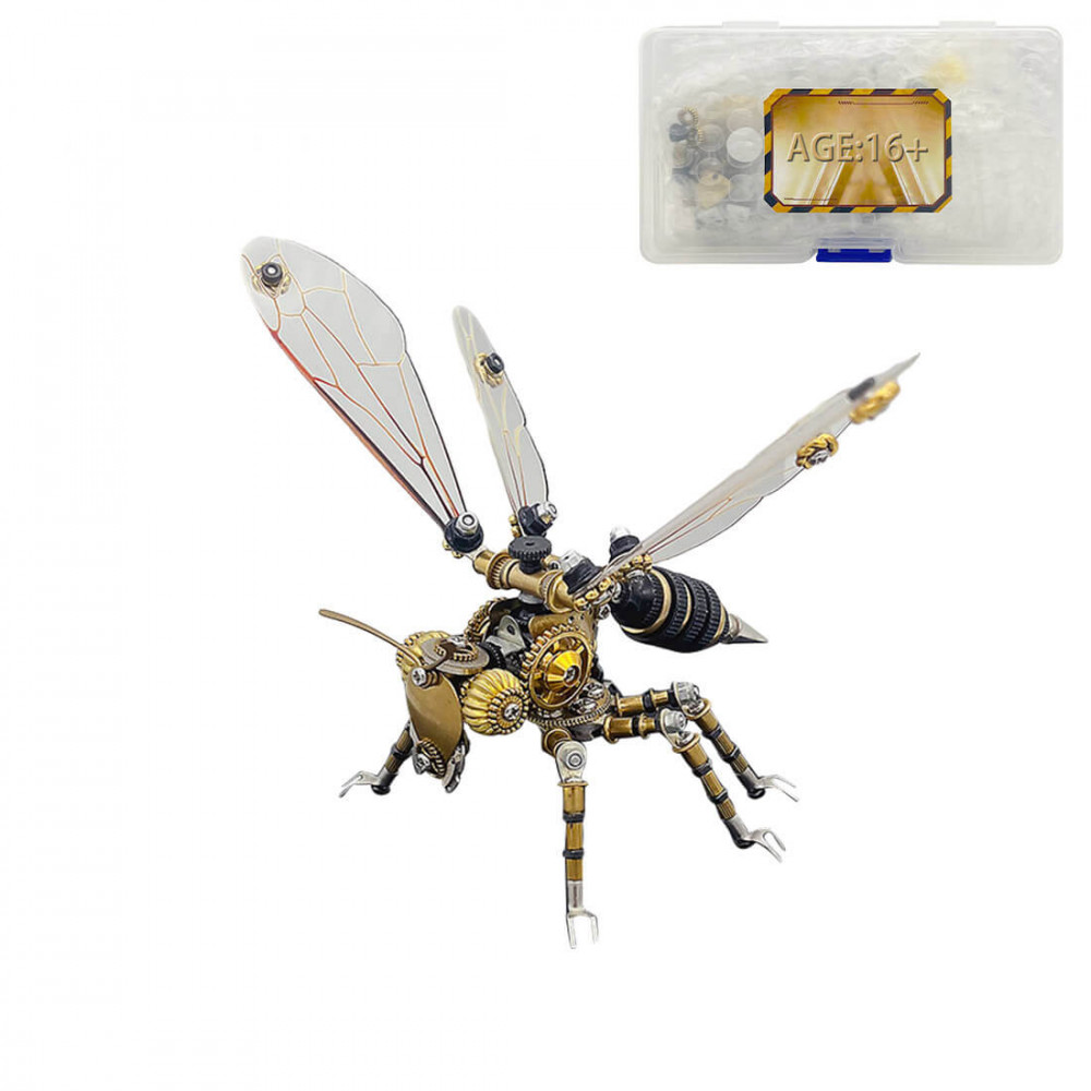 steampunk mechanical wasp 3d diy metal puzzle model kit assembly ...