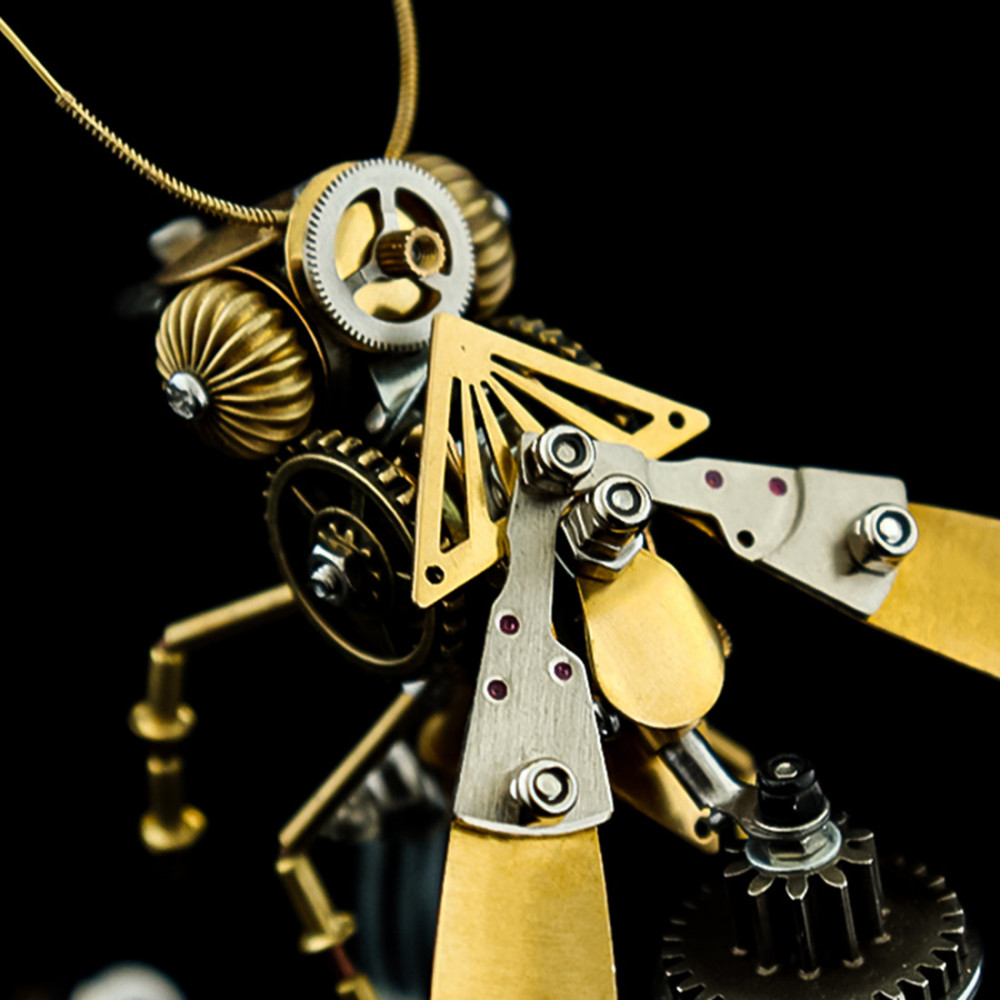 steampunk metal brass wasp bug model insect with light handmade ...