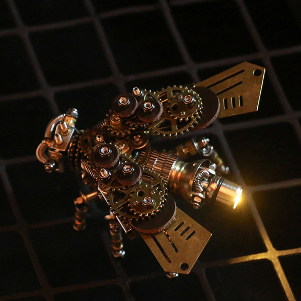 steampunk metal fire fly insect bugs puzzle diy model kit with display ...