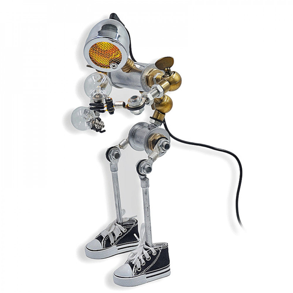 steampunk no.01 metal robot desk lamp robot iron head - steampunk-no-01 ...