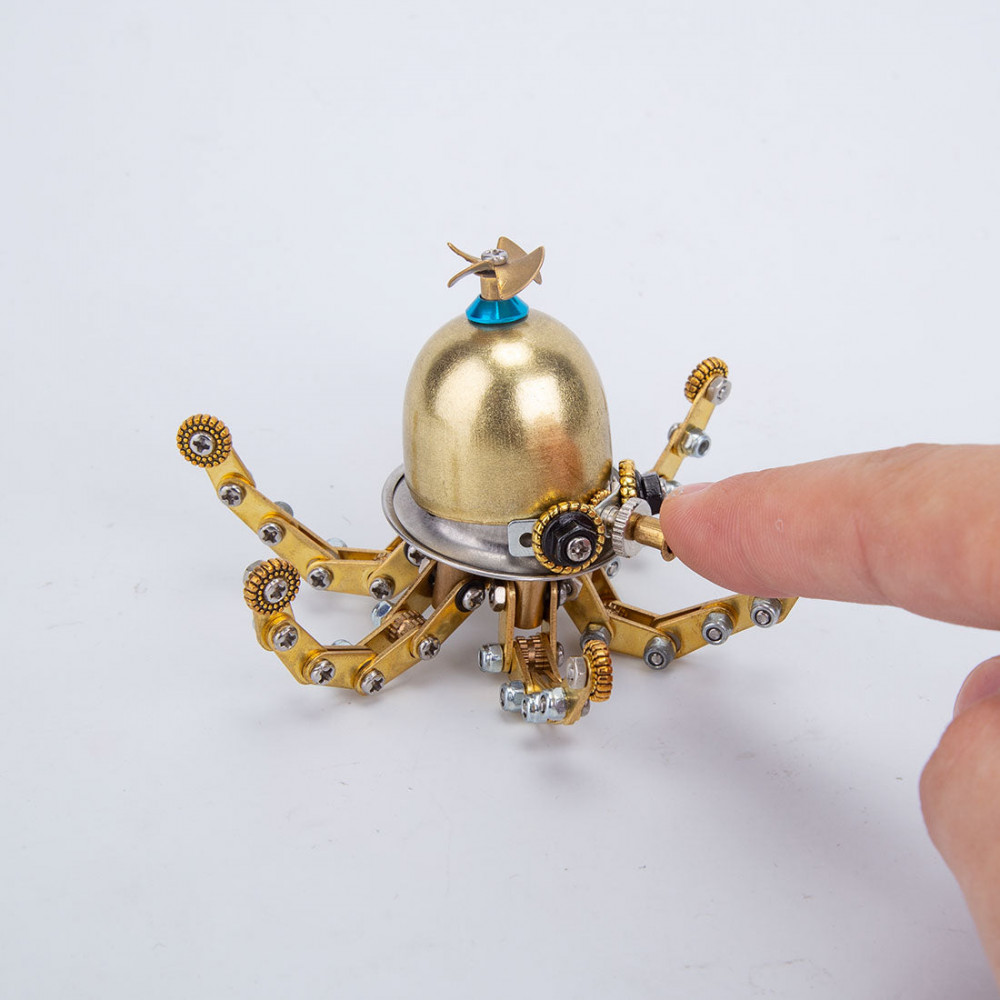 steampunk tiny octopus in goggles 3d metal model kits for kids ...