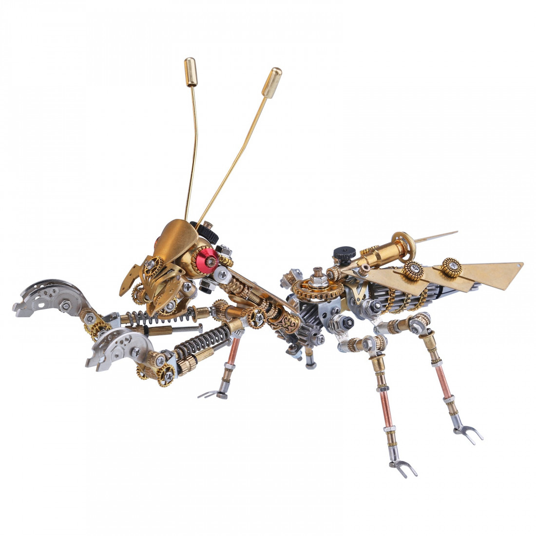steampunk golden praying mantis bug metal model diy kits for him ...
