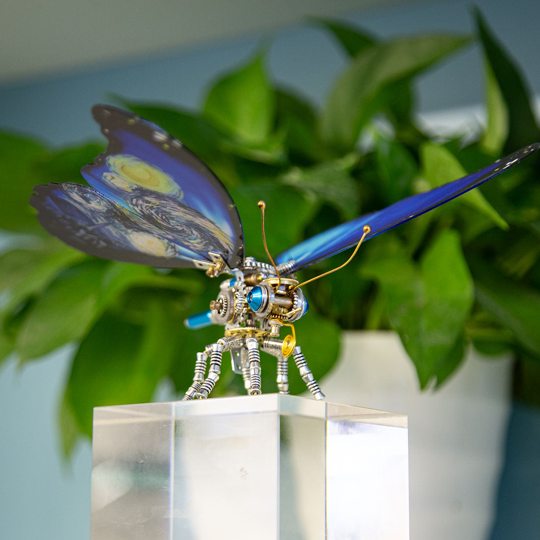 steampunk starry night blue morpho butterfly metal model diy kits ...