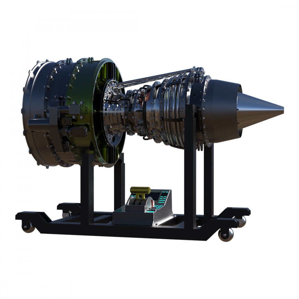 teching 1/10 dual-spool turbofan engine model kits that runs mechanical ...