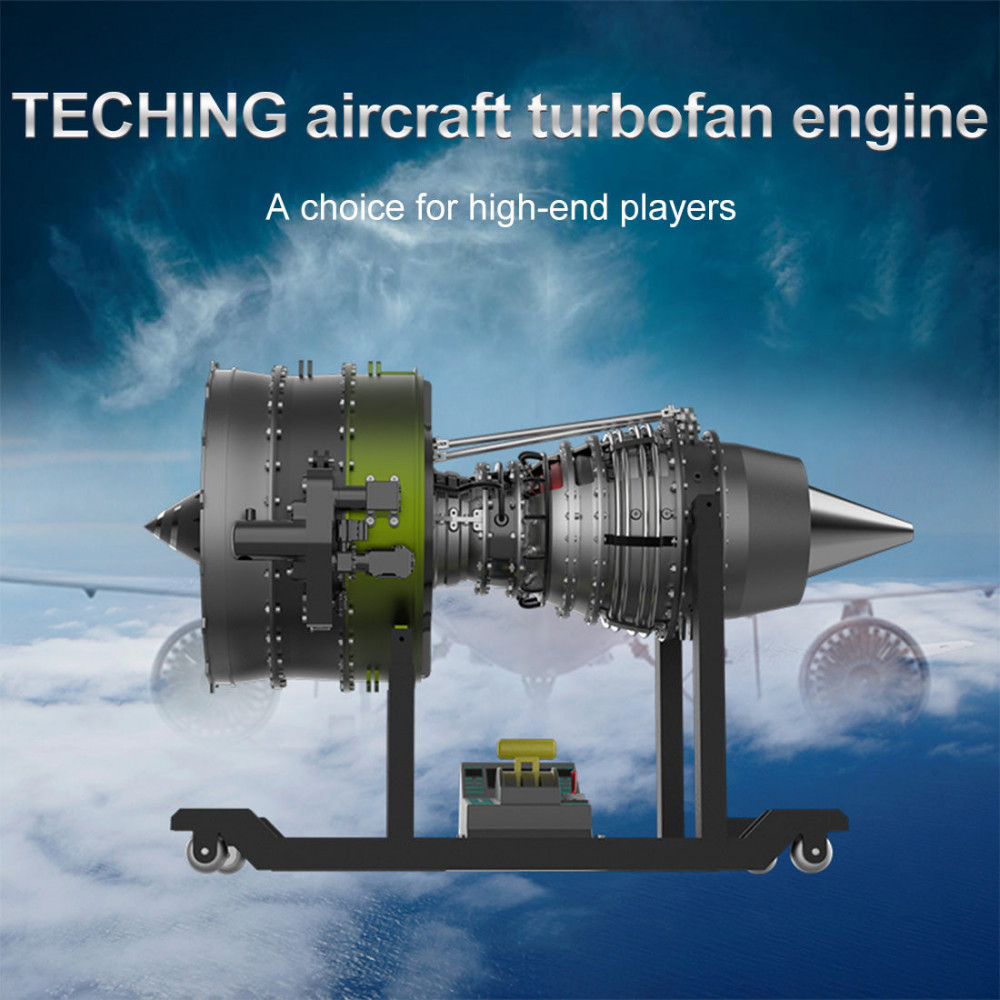 teching 1/10 dual-spool turbofan engine model kits that runs mechanical ...