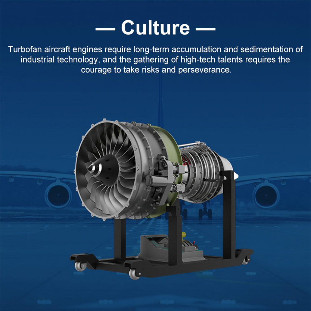 teching 1/10 dual-spool turbofan engine model kits that runs mechanical ...