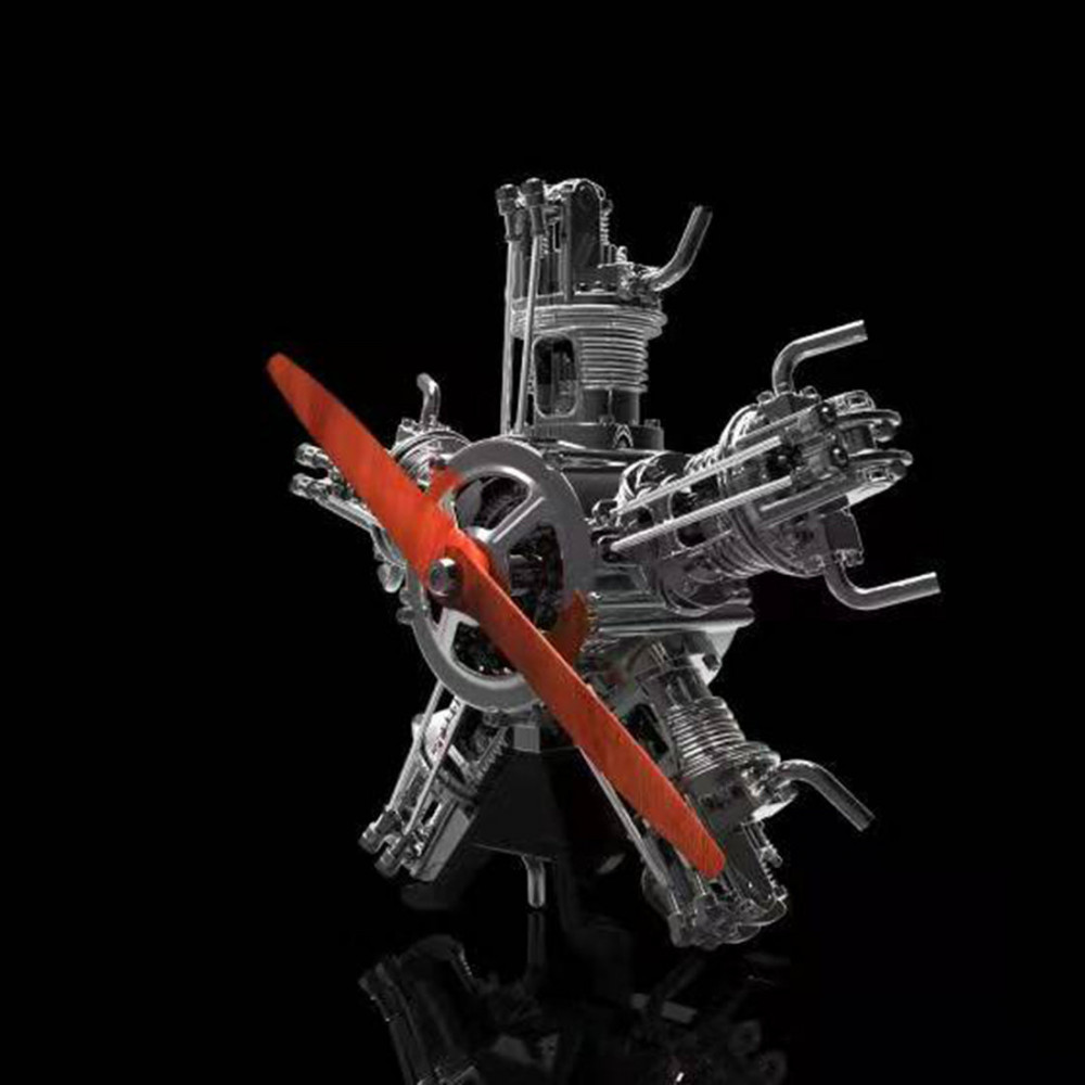 teching 1/6 scale model metal radial engine build project 250+pcs ...