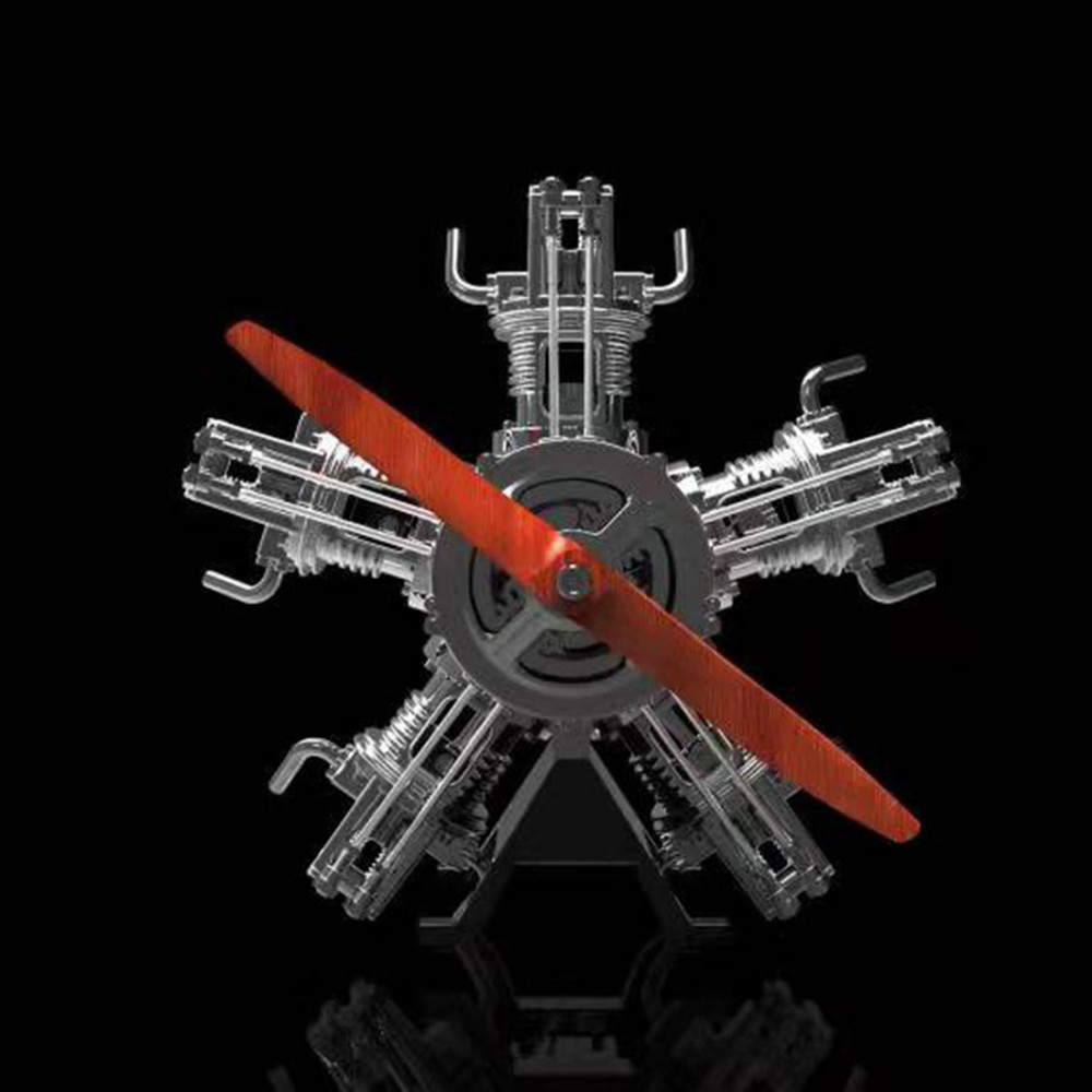 teching 1/6 scale model metal radial engine build project 250+pcs ...