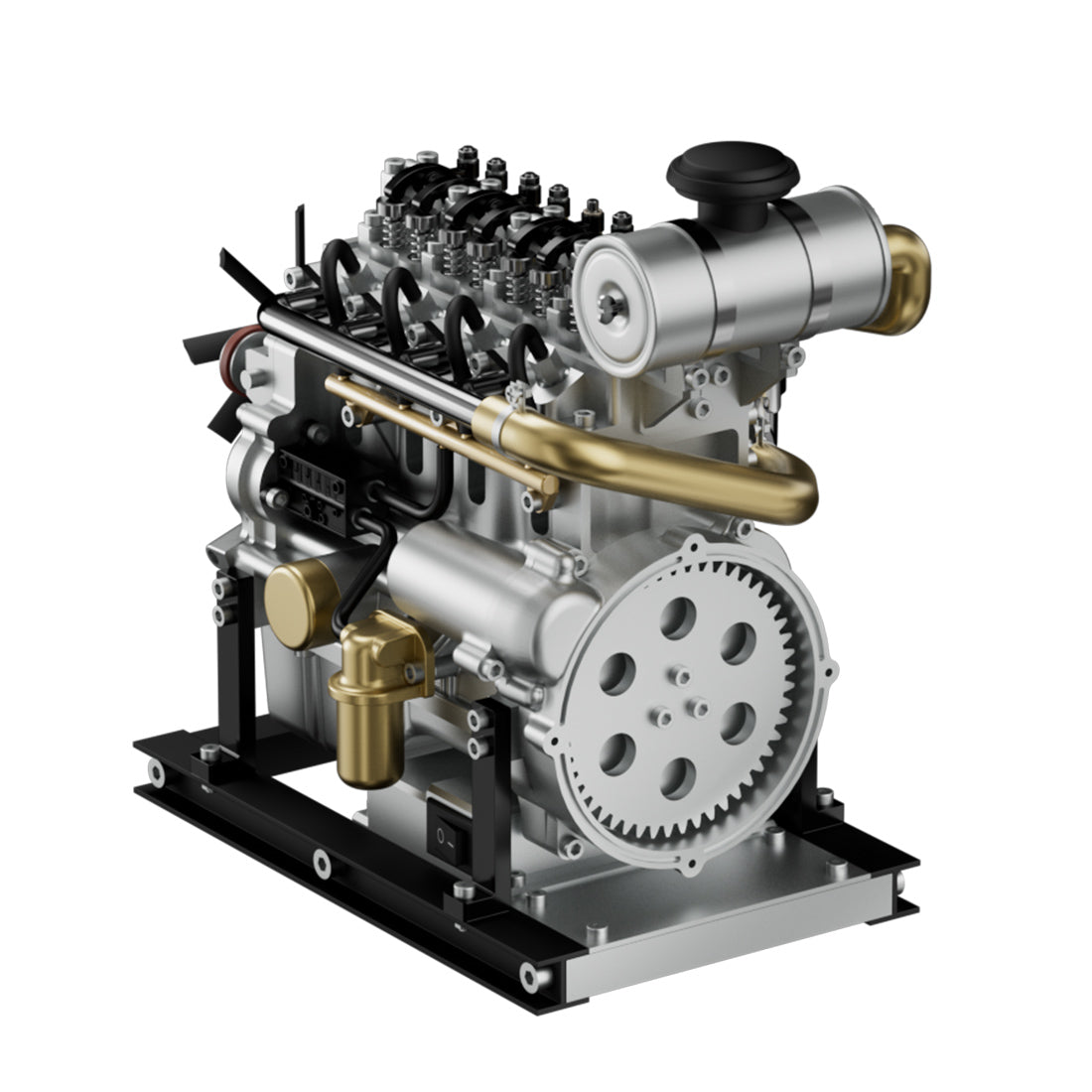 teching 300+pcs build an ohv inline four-cylinder diesel engine model ...
