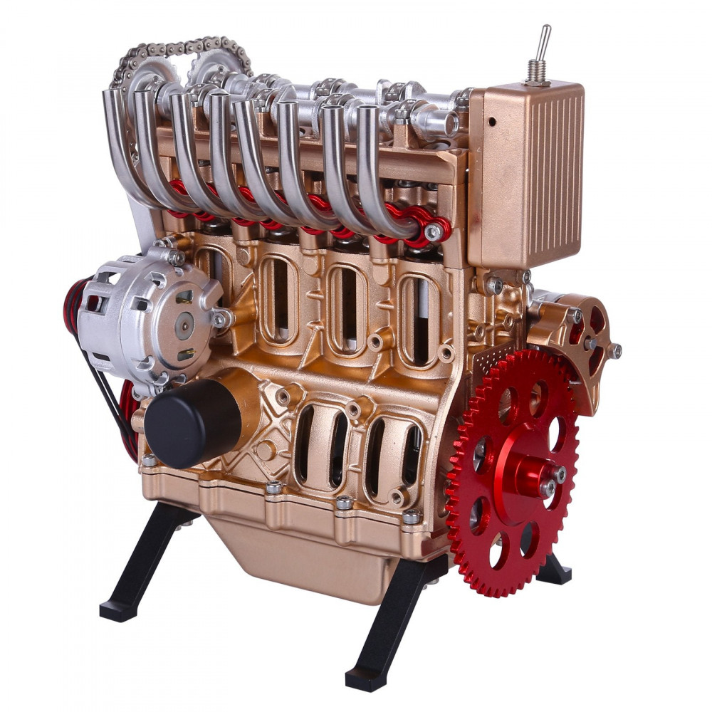 teching 3d assembly adult 300+pcs car engine model toys mini inline 4 ...
