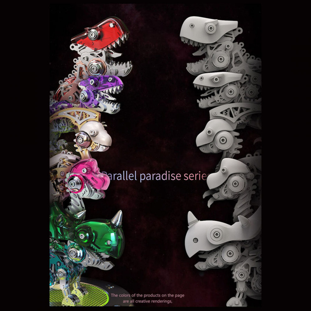 velociraptor dinosaur model kits build 3d metal puzzle toys for kids ...