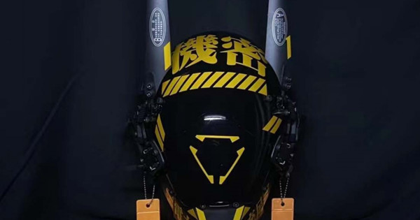 yellow punk mask tactical scifi helmet with chargeable lights halloween ...